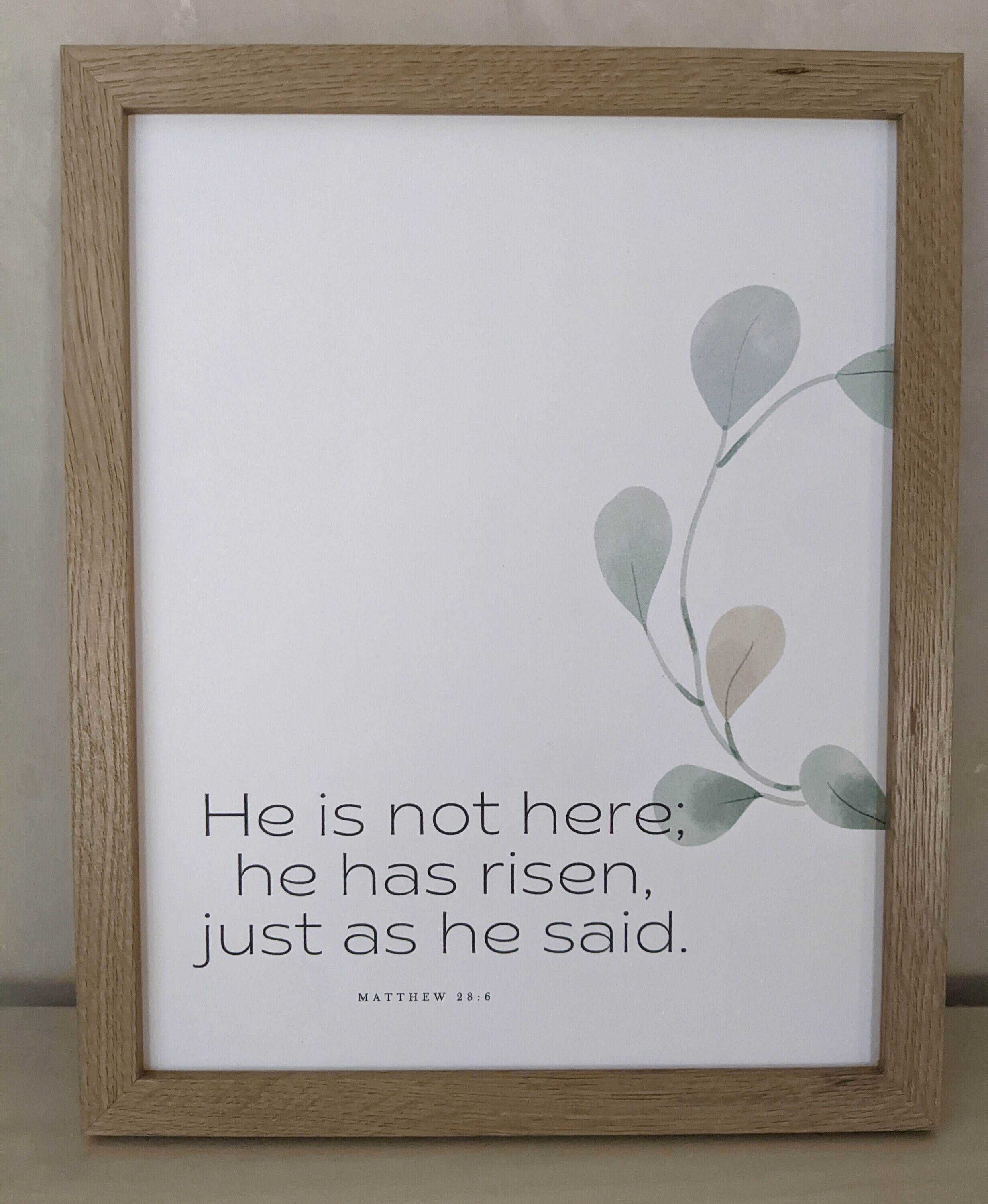 Matthew 28 He is Risen, Just as He Said | Digital Printable - Etsy