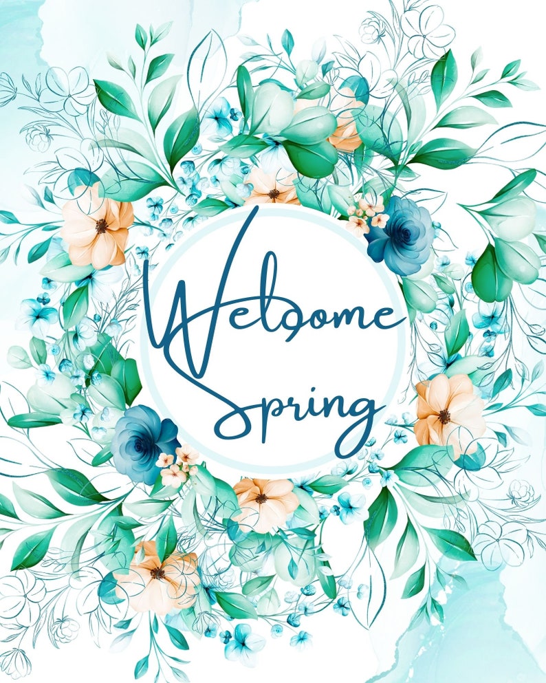 Welcome Spring Digital Printable - Etsy