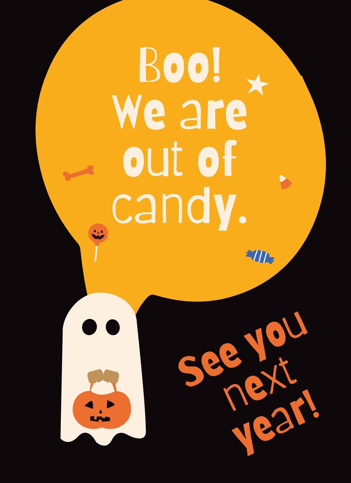 Halloween Candy Signs Please Take One Out of Candy BUNDLE - Etsy