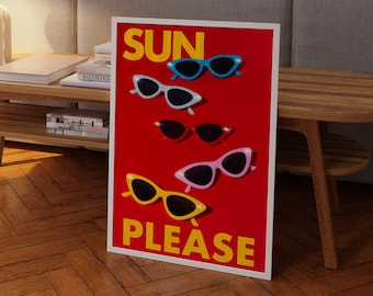 Affirmation Poster, 70s Poster, Red Wall Art, Trendy Wall Art, Hippie ...