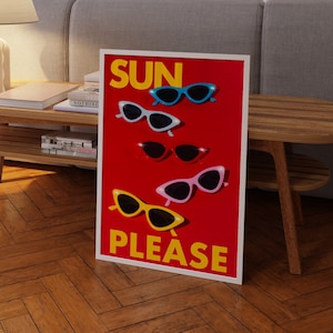 Affirmation Poster, 70s Poster, Red Wall Art, Trendy Wall Art, Hippie ...