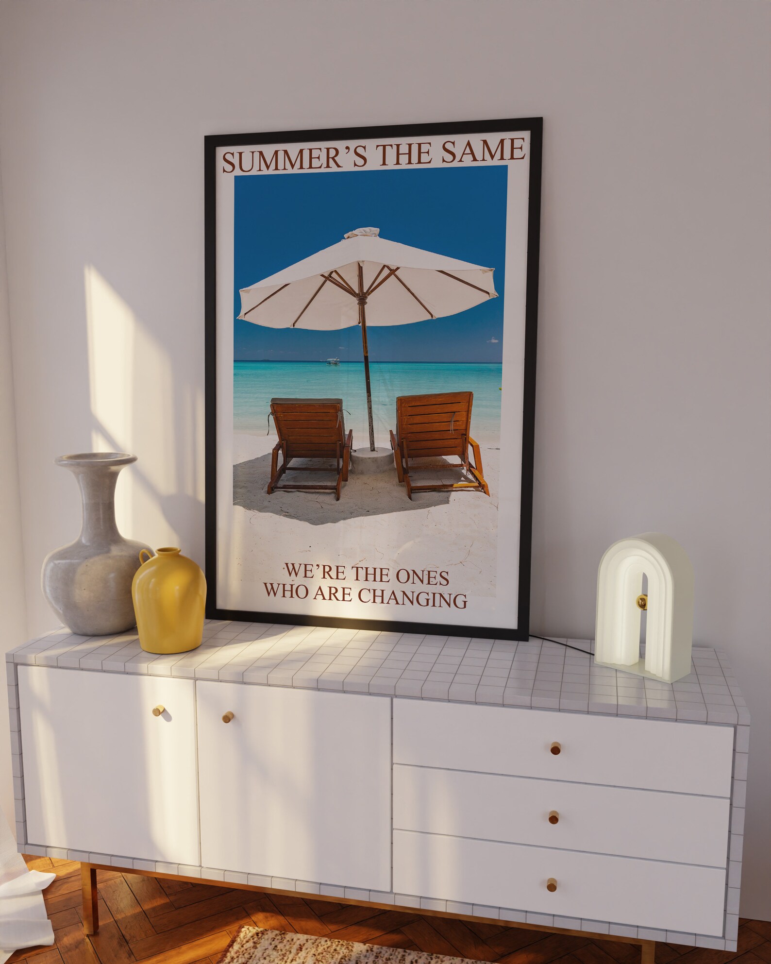 Beach Scene Poster: Summer Holiday Wall Art (digital Download) - Etsy