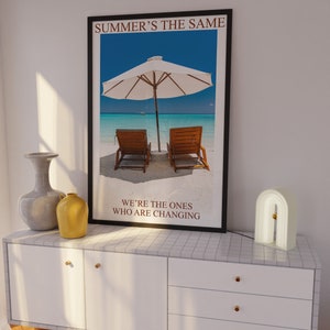 Holiday Summer Poster, Beach Wall Print, Summer Wall Art, Summer House ...