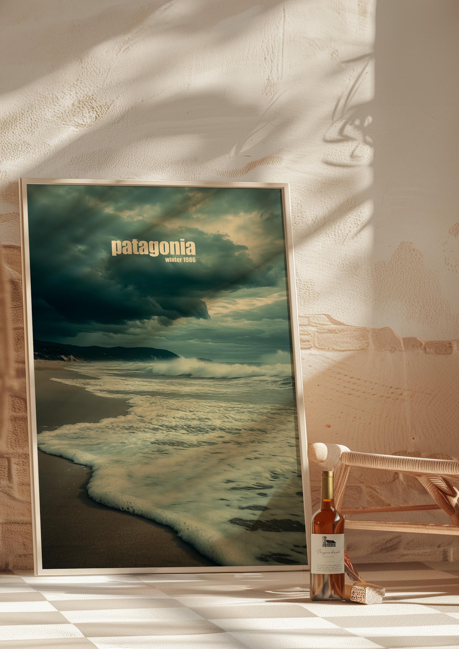 Patagonia Ocean Waves Vintage Poster: 1986 Storm Print (digital ...