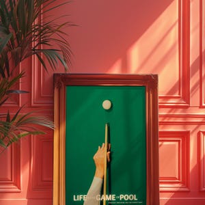 Life is Like a Game of Pool Poster, Inspirational Billiards Art Print ...