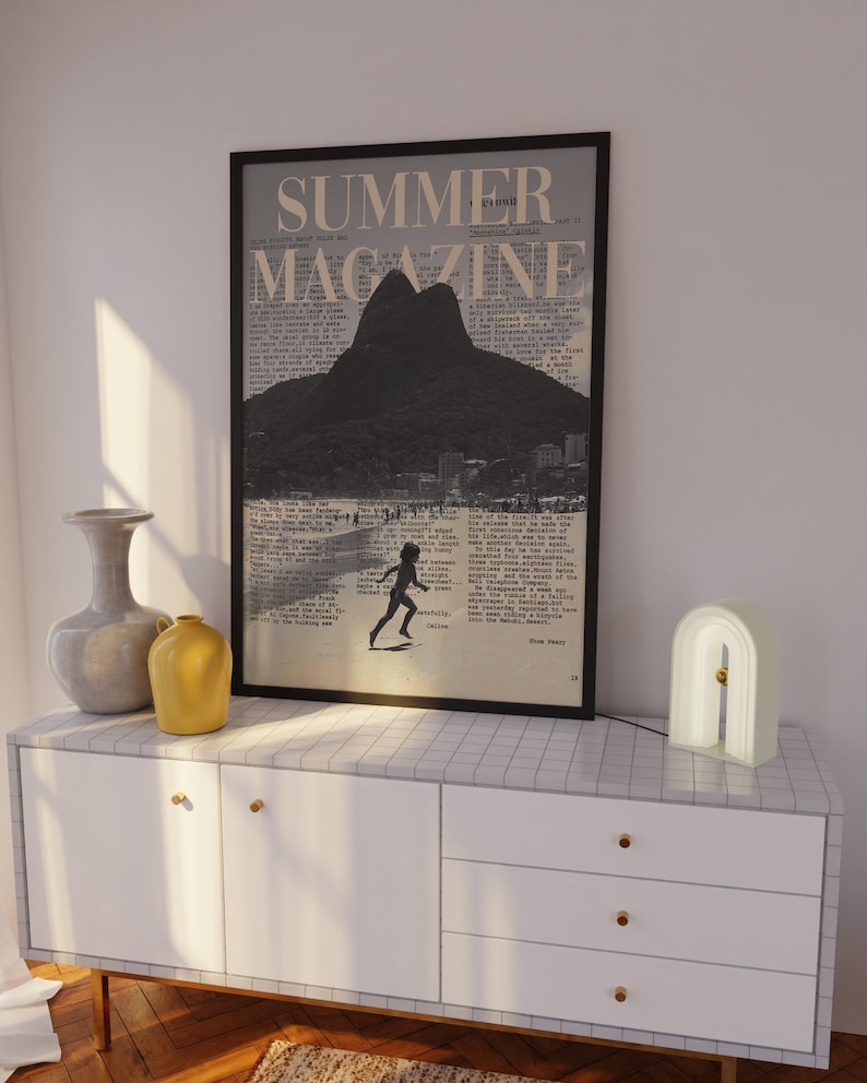Vogue Magazine Beach Poster: Summer House Trippy Wall Art (digital ...