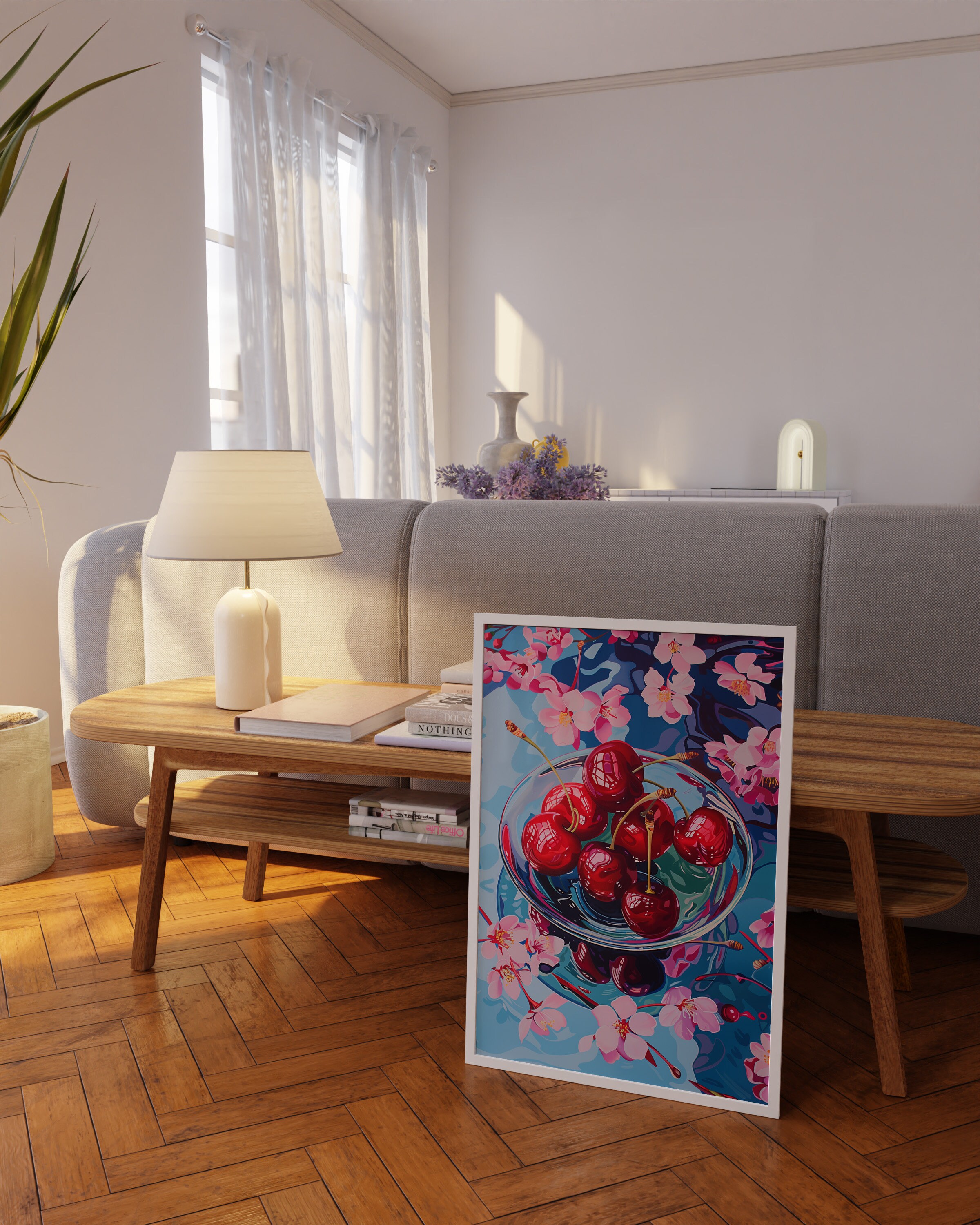 Cherry Poster Cherries Print Trendy Funky Wall Art Digital Download ...