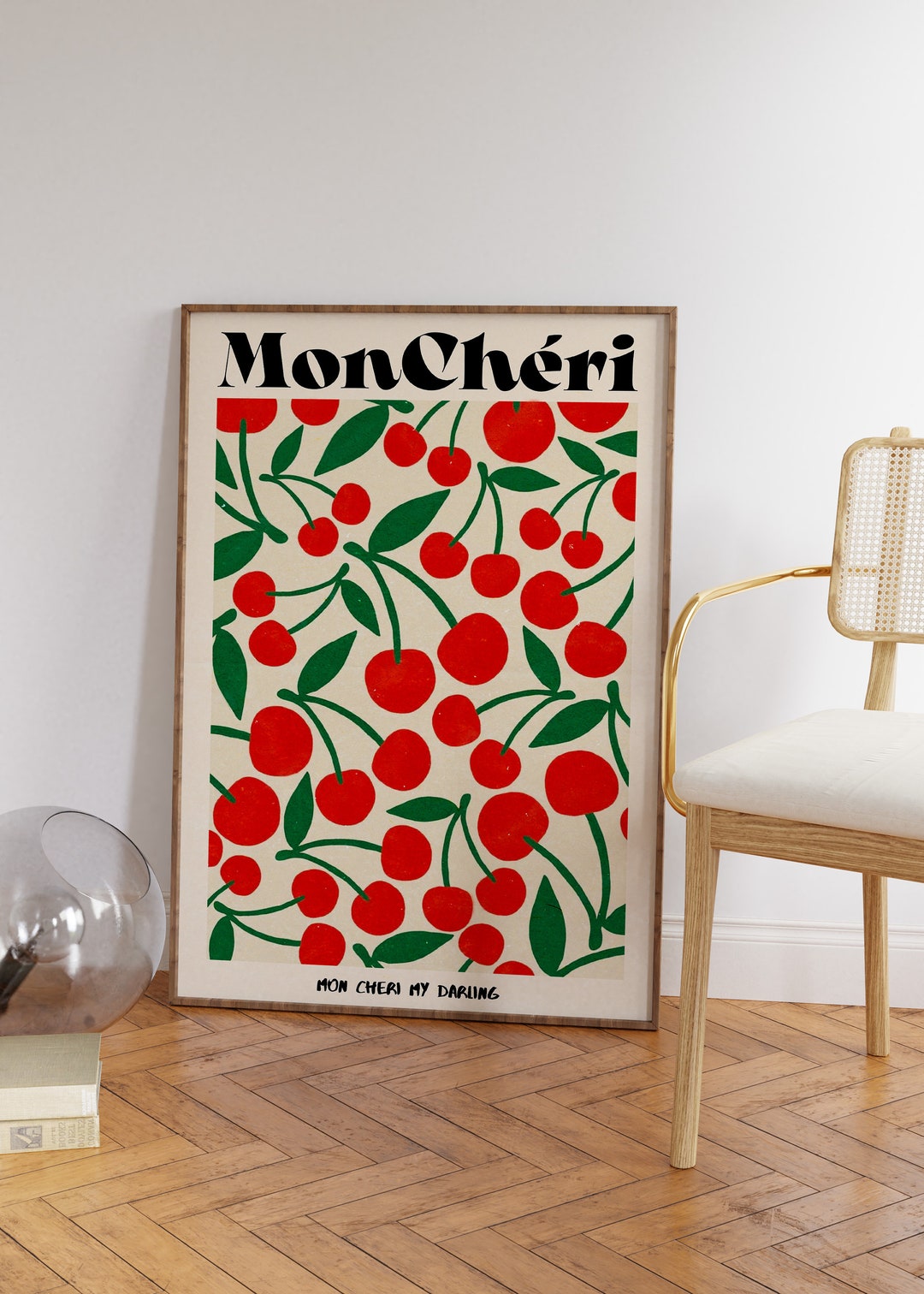 Cherry Poster Cherries Print Trendy Funky Wall Art Digital Download ...
