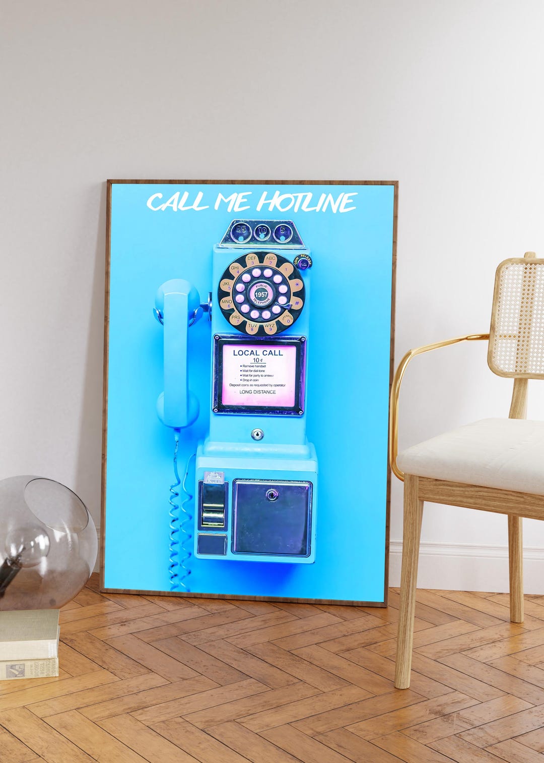 Retro Turquoise Payphone Poster: 80s Pop Art (digital Download - Etsy