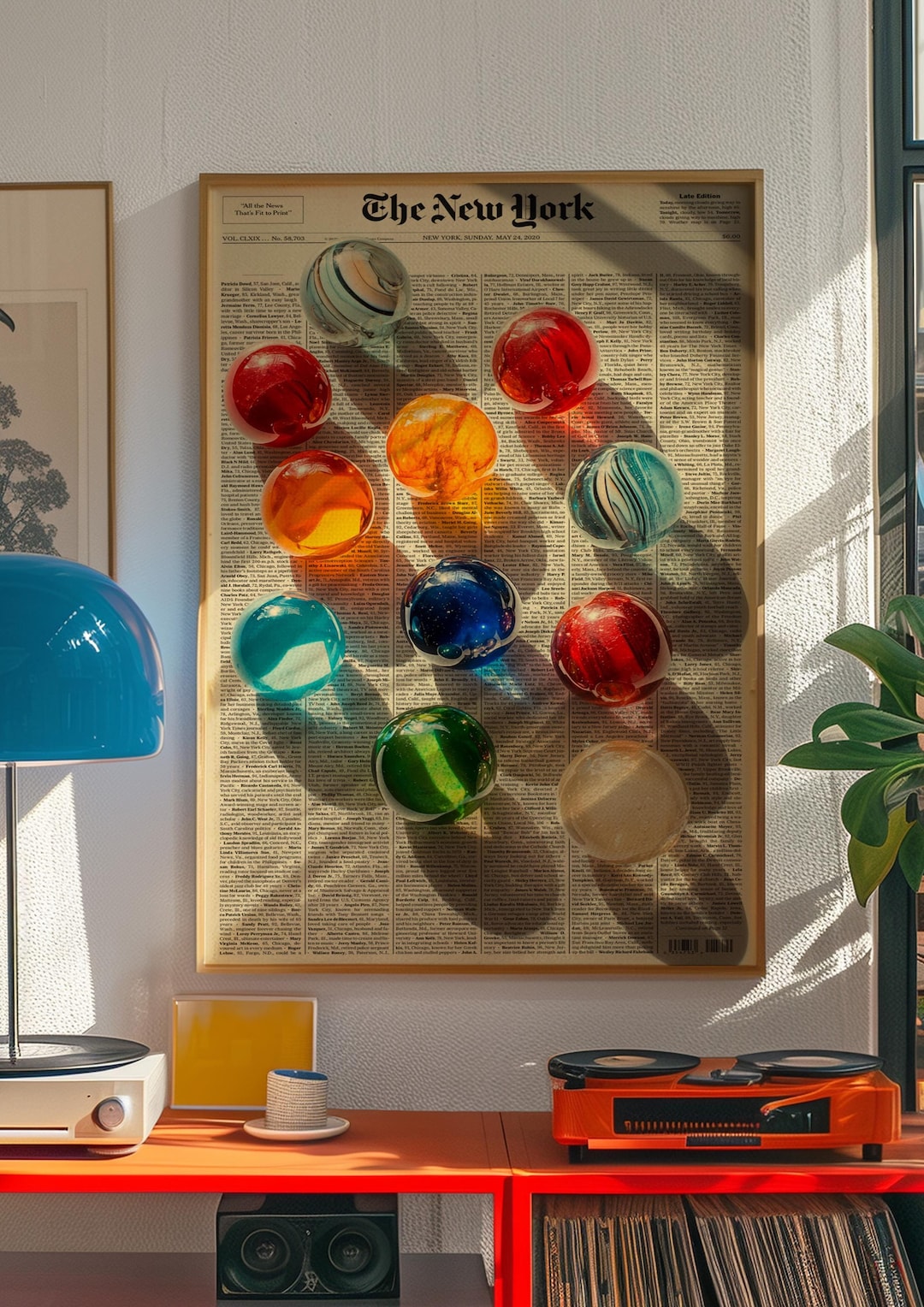 70s Psychedelic Newspaper Art Print: Retro Trippy Wall Decor (digital ...