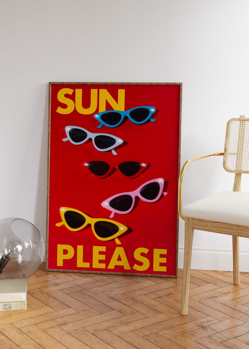 Affirmation Poster, 70s Poster, Red Wall Art, Trendy Wall Art, Hippie ...