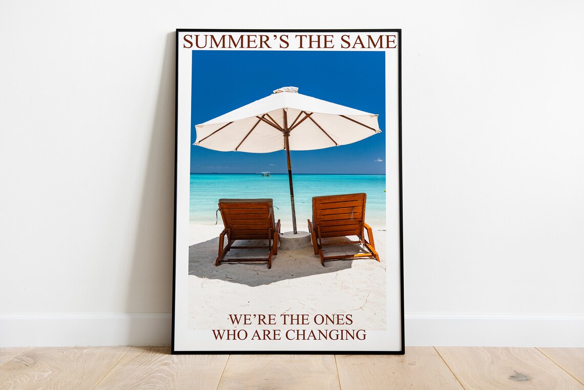 Beach Scene Poster: Summer Holiday Wall Art (digital Download) - Etsy