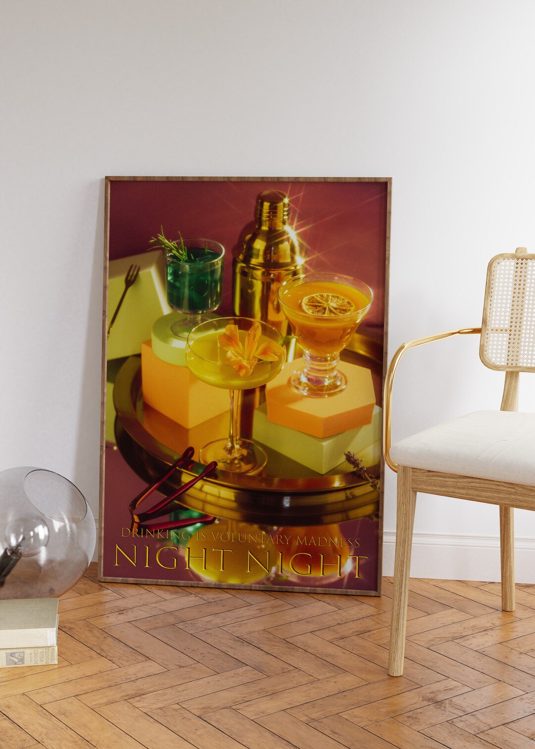 Retro Cocktail Print: Psychedelic Bar Wall Art (digital Download) - Etsy
