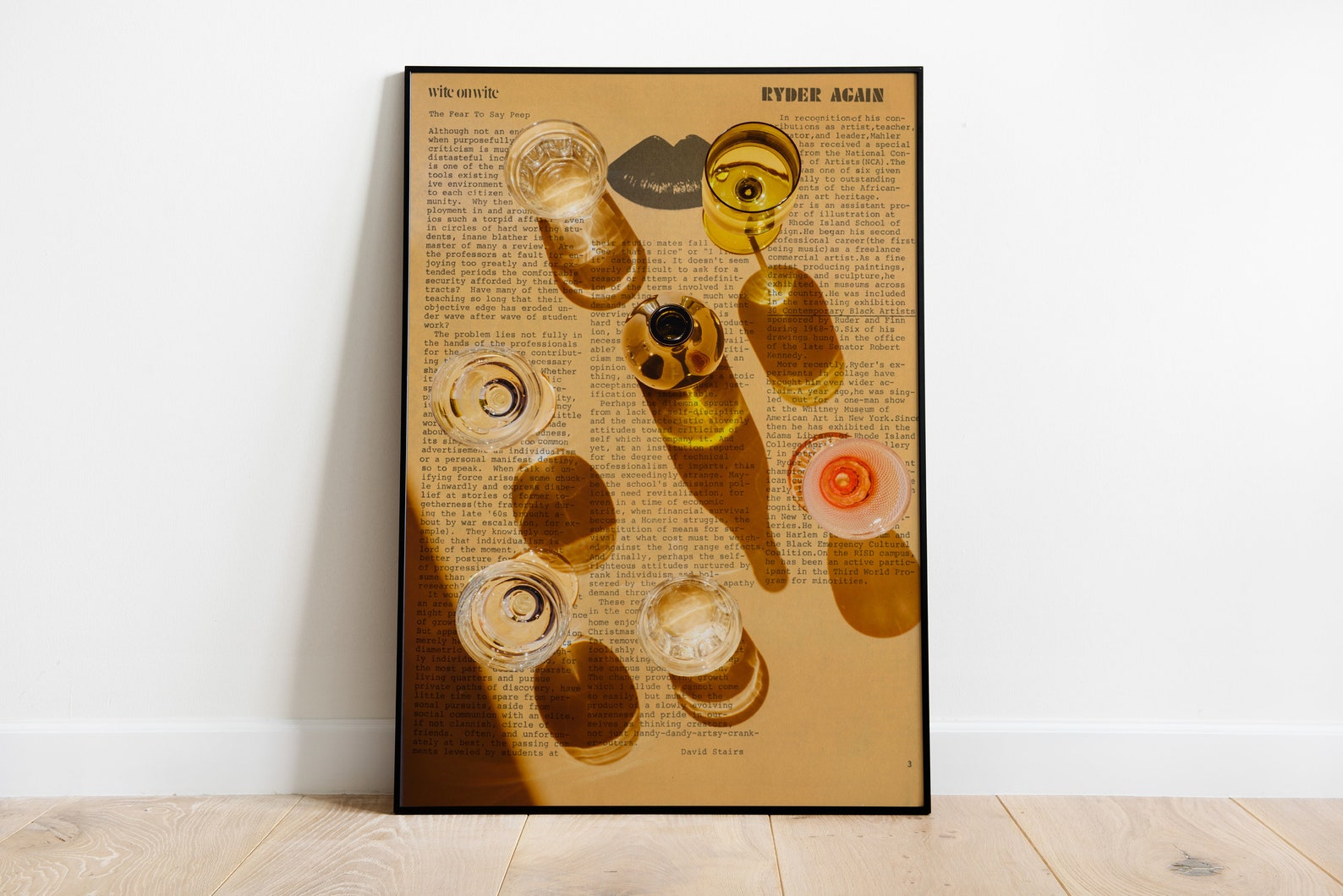 Retro Newspaper Still Life Art Print, 70s Inspired (digital Download ...