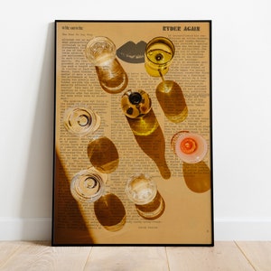 Retro Newspaper Still Life Art Print, 70s Inspired (digital Download ...