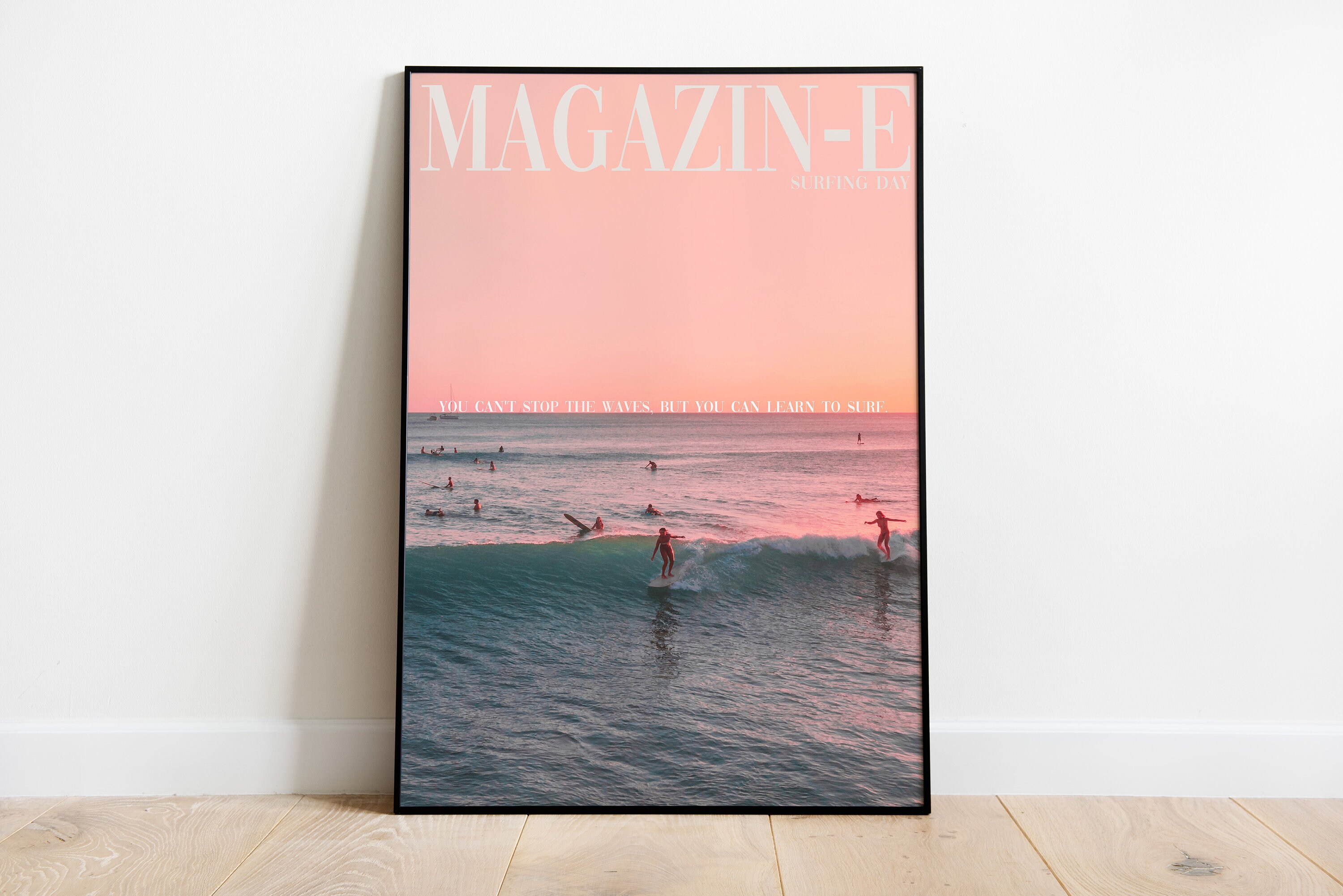 Vogue Magazine Poster, 70s Wall Print, Surfing Wall Art, Magazine ...