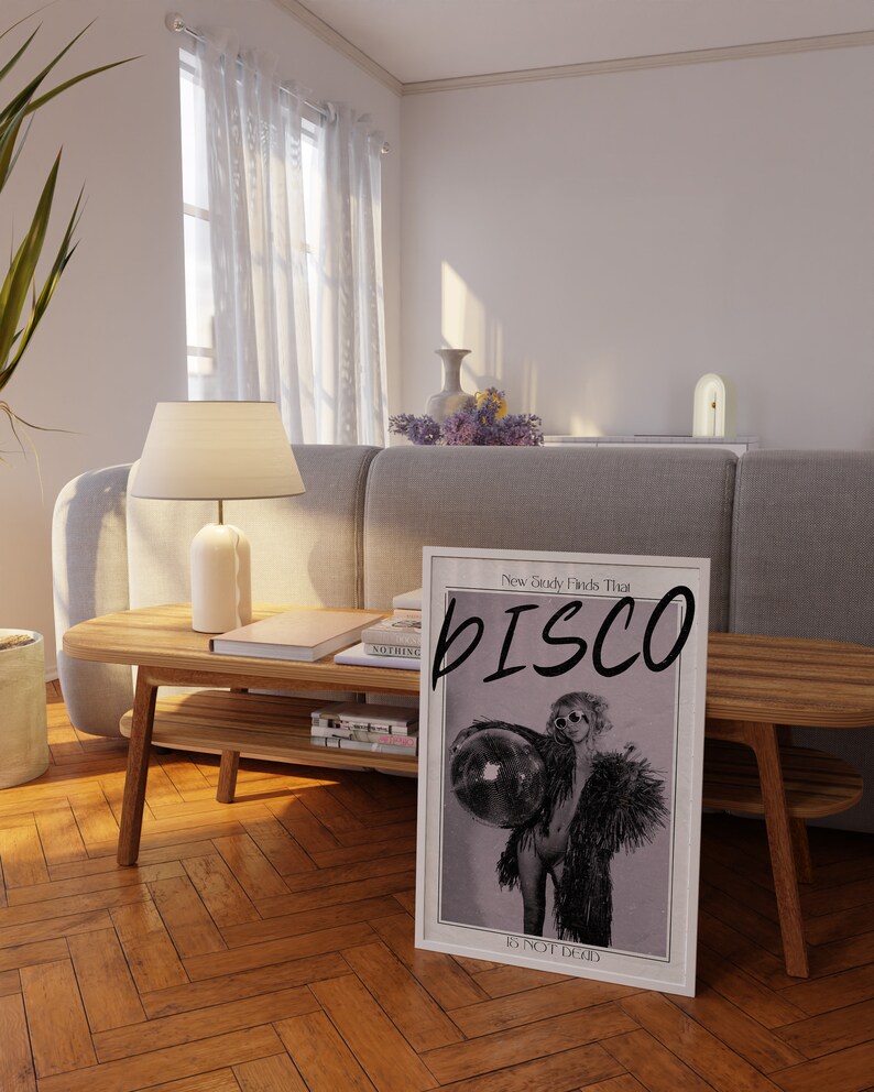 Disco Ball Poster Psychedelic Art Retro Print Trippy Wall - Etsy