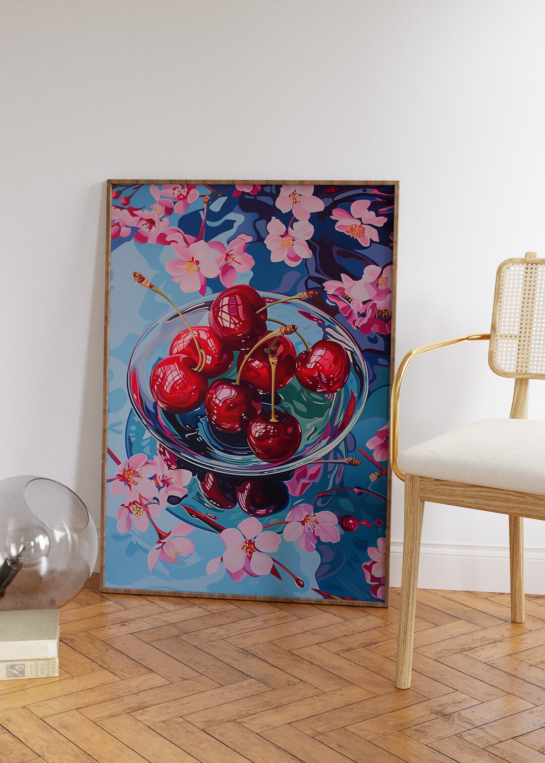 Cherry Poster Cherries Print Trendy Funky Wall Art Digital Download ...