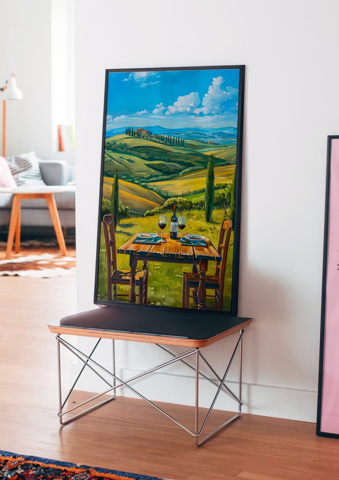 Romantic Dinner Landscape Poster: Eclectic Kitchen Wall Art - Etsy