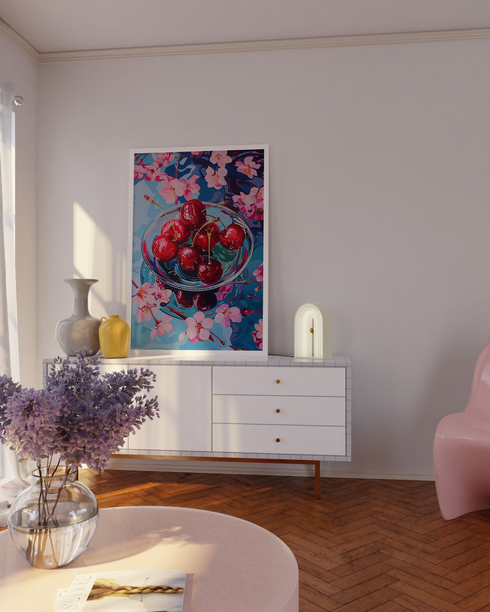 Cherry Poster Cherries Print Trendy Funky Wall Art Digital Download ...