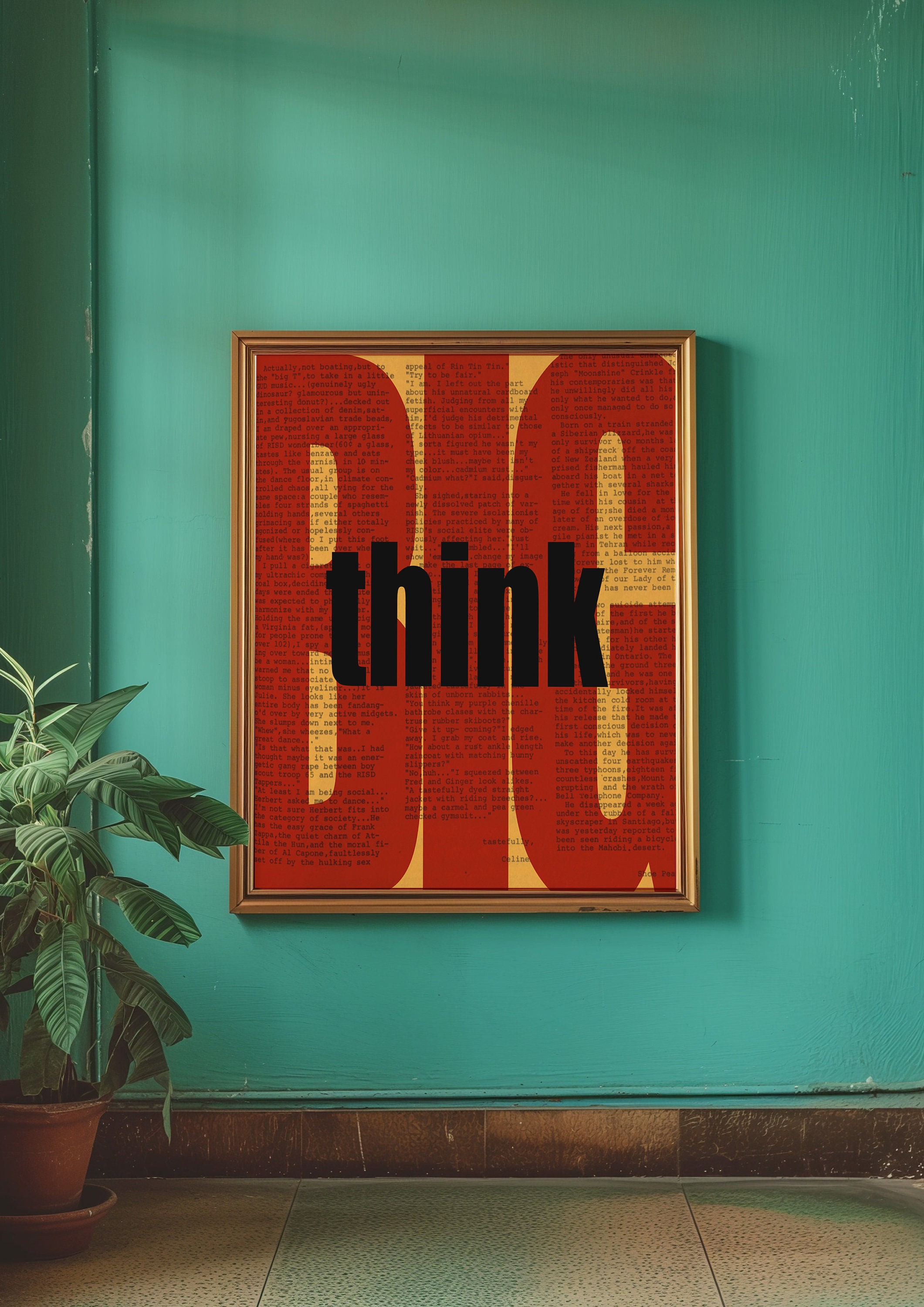 Red 'think Big' Art Print: Dopamine Decor (digital Download) - Etsy
