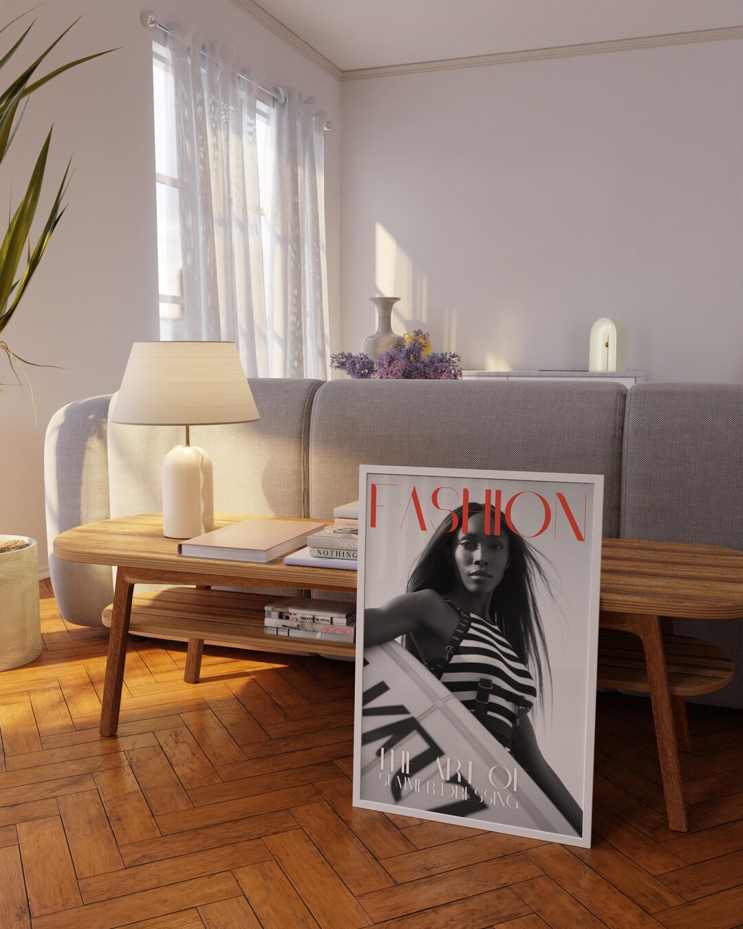 Vogue Magazine Poster, 70s Wall Print, Surfing Wall Art, Magazine ...