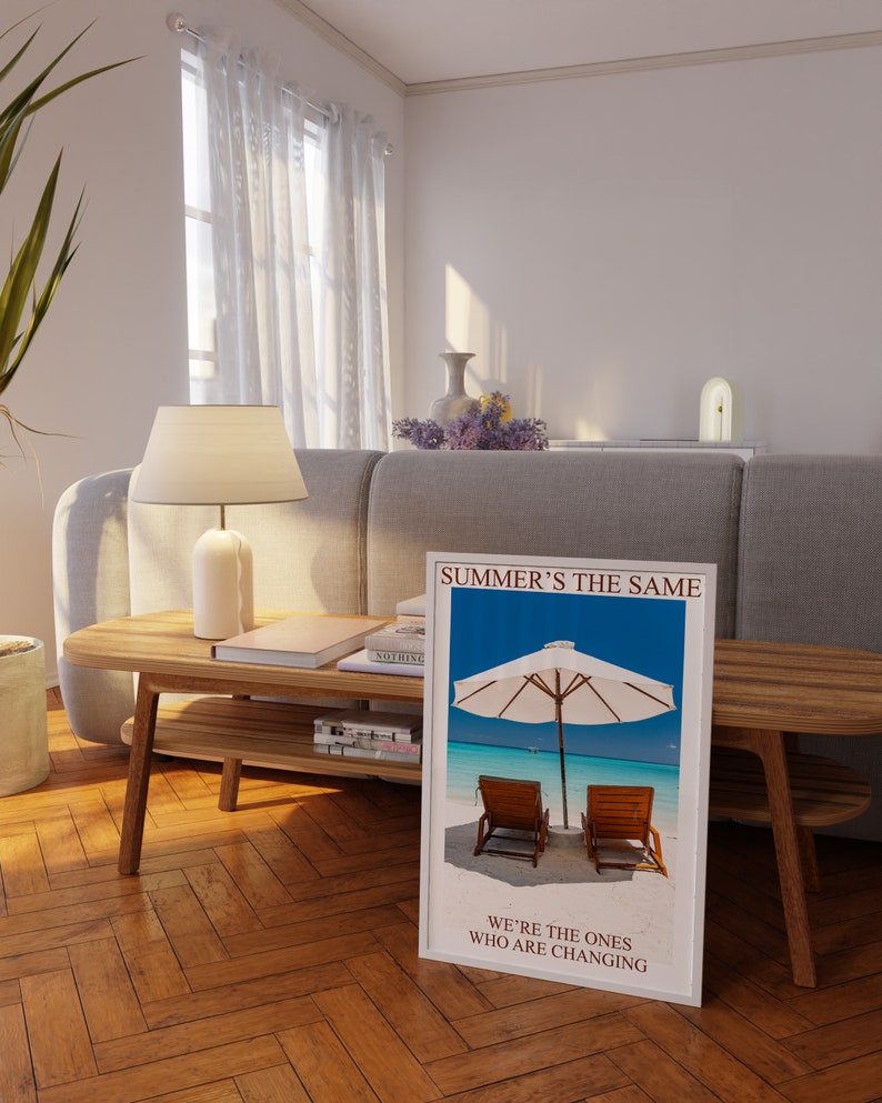 Beach Scene Poster: Summer Holiday Wall Art (digital Download) - Etsy