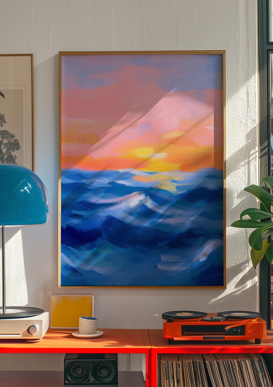 Trending Wall Art, Sunrise Wall Art, the Sea Print, Blue Waves Wall Art ...