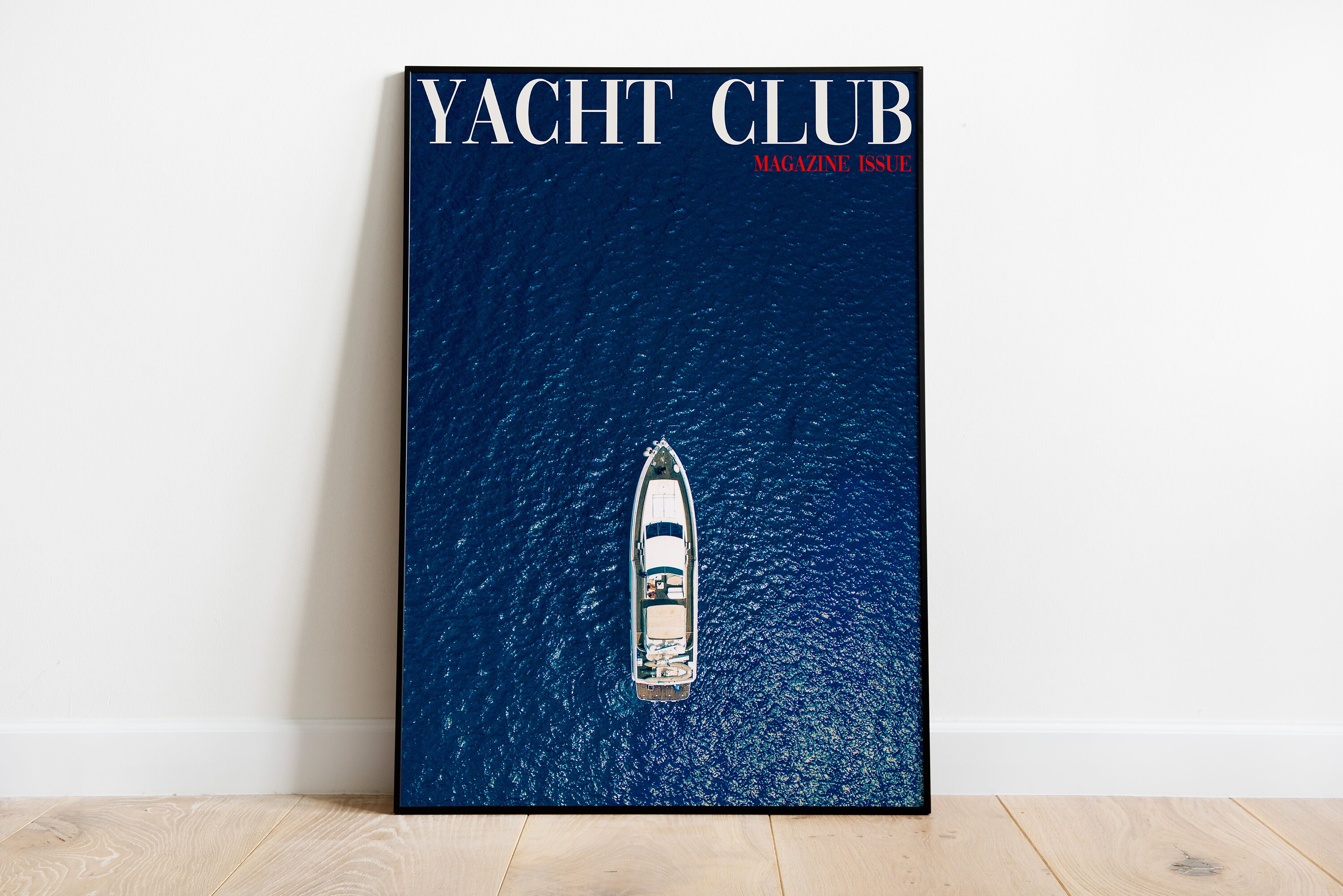Yacht Club Magazine Cover Art Print: 70s Retro Decor (digital Download ...