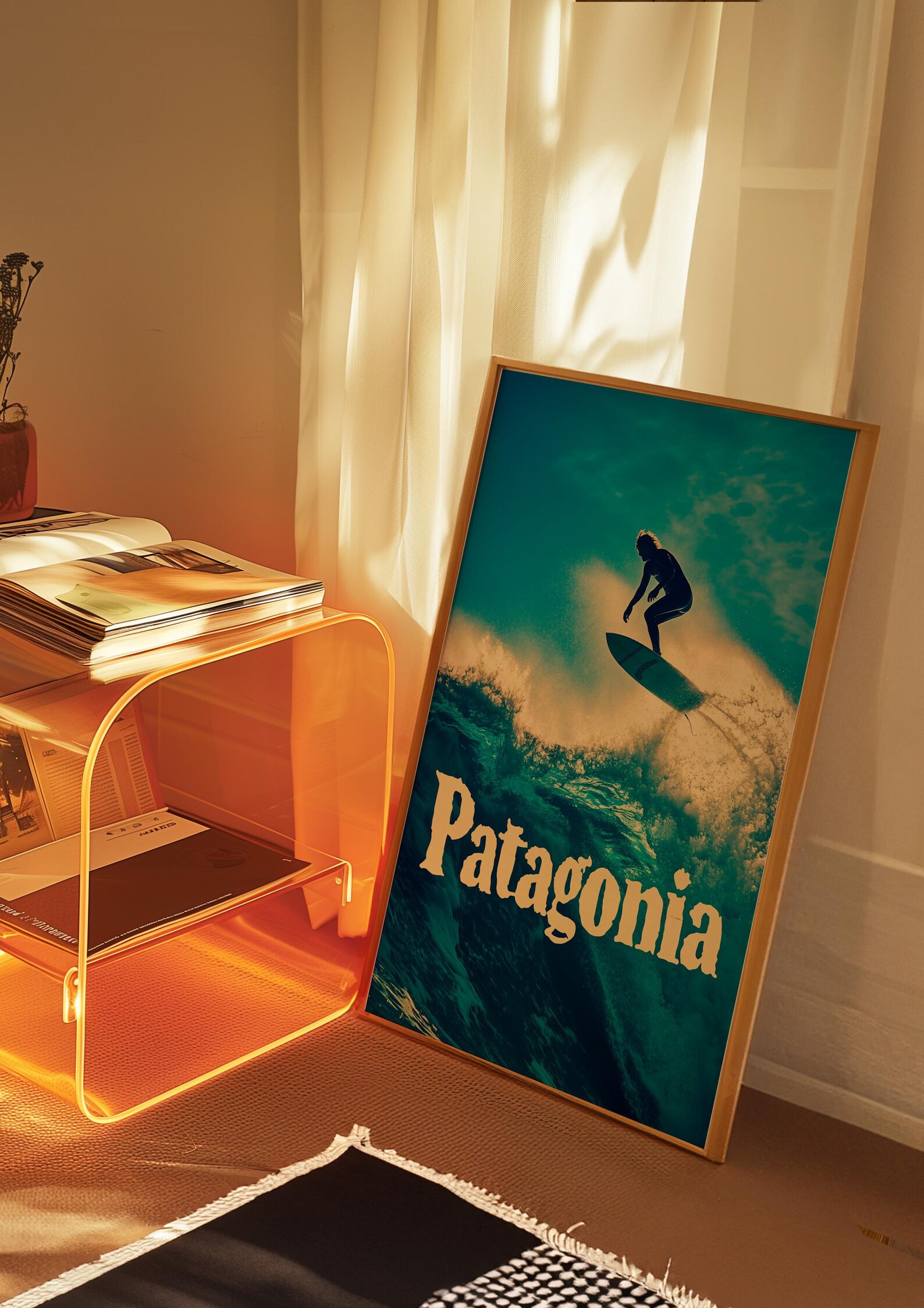 Patagonia Surf Poster: Vintage Ocean Wave Art (digital Download) - Etsy
