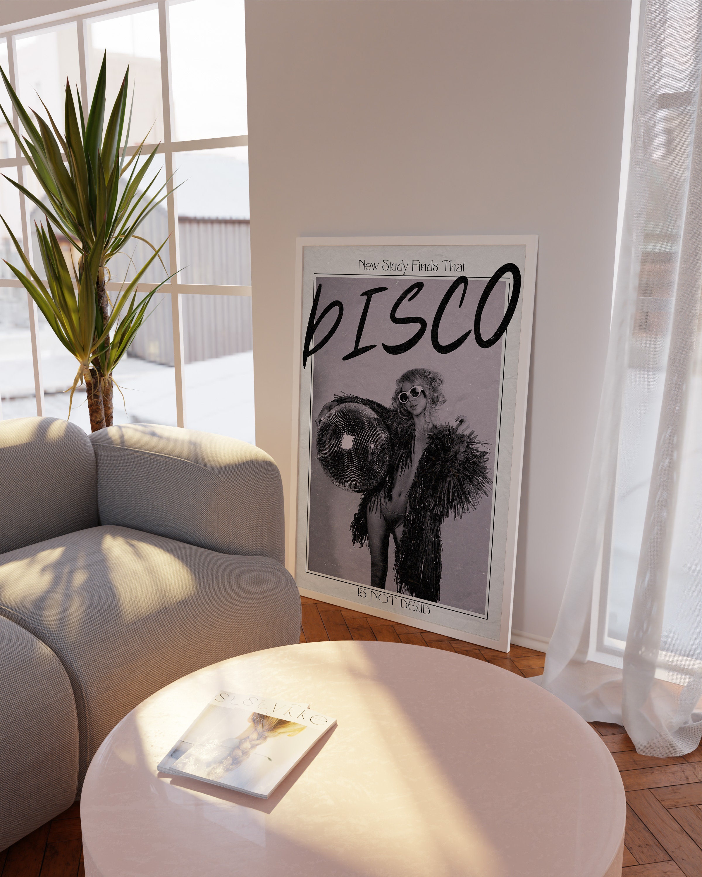 Disco Ball Poster, Psychedelic Art, Retro Print, Trippy Wall Art, Disco ...