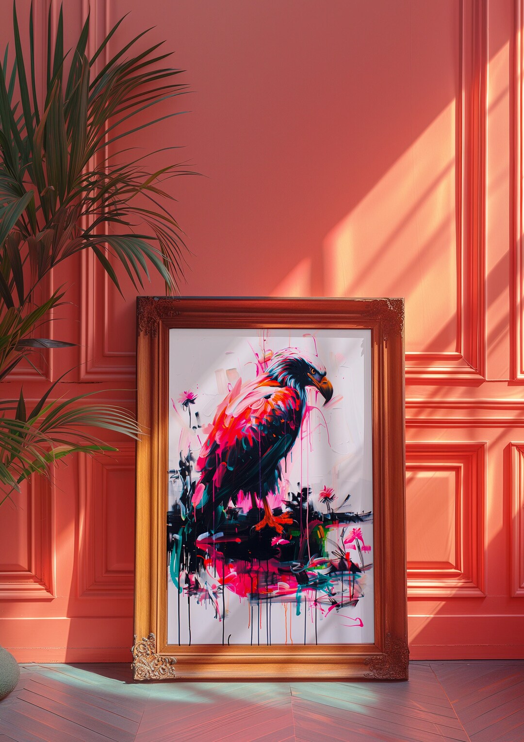 Eagle Poster, Abstract Drawing, Preppy Wall Art, Dopamine Decor, Trendy ...