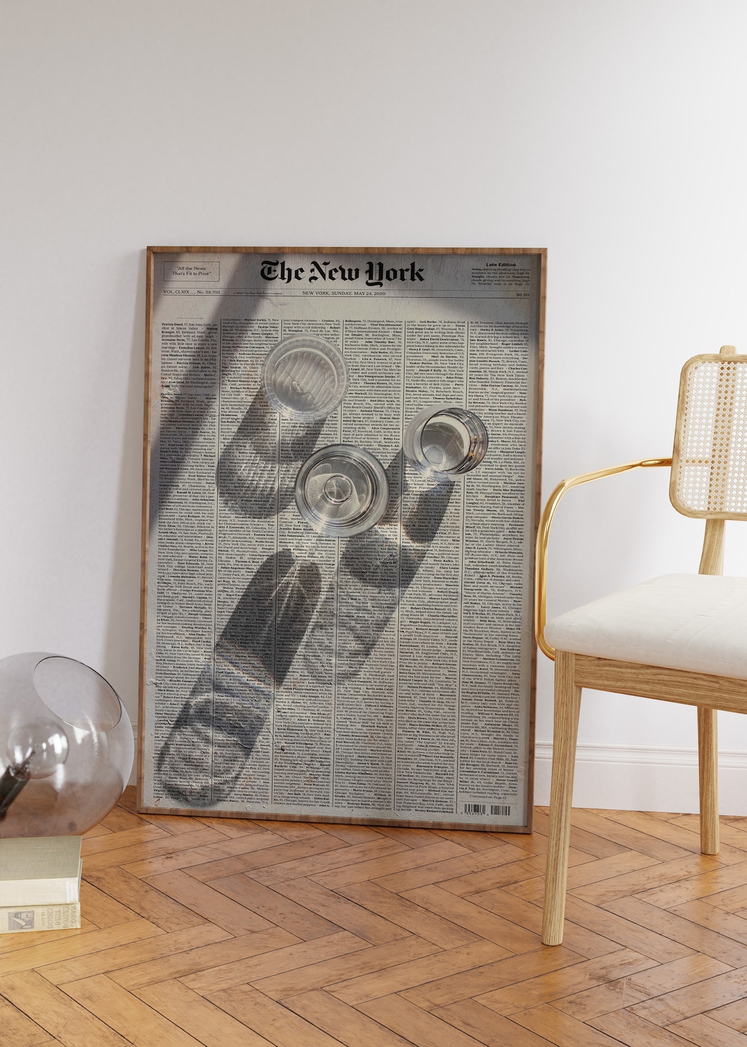 Typography Print, Retro Newspaper Poster 70s Art, Trendy Wall Art ...