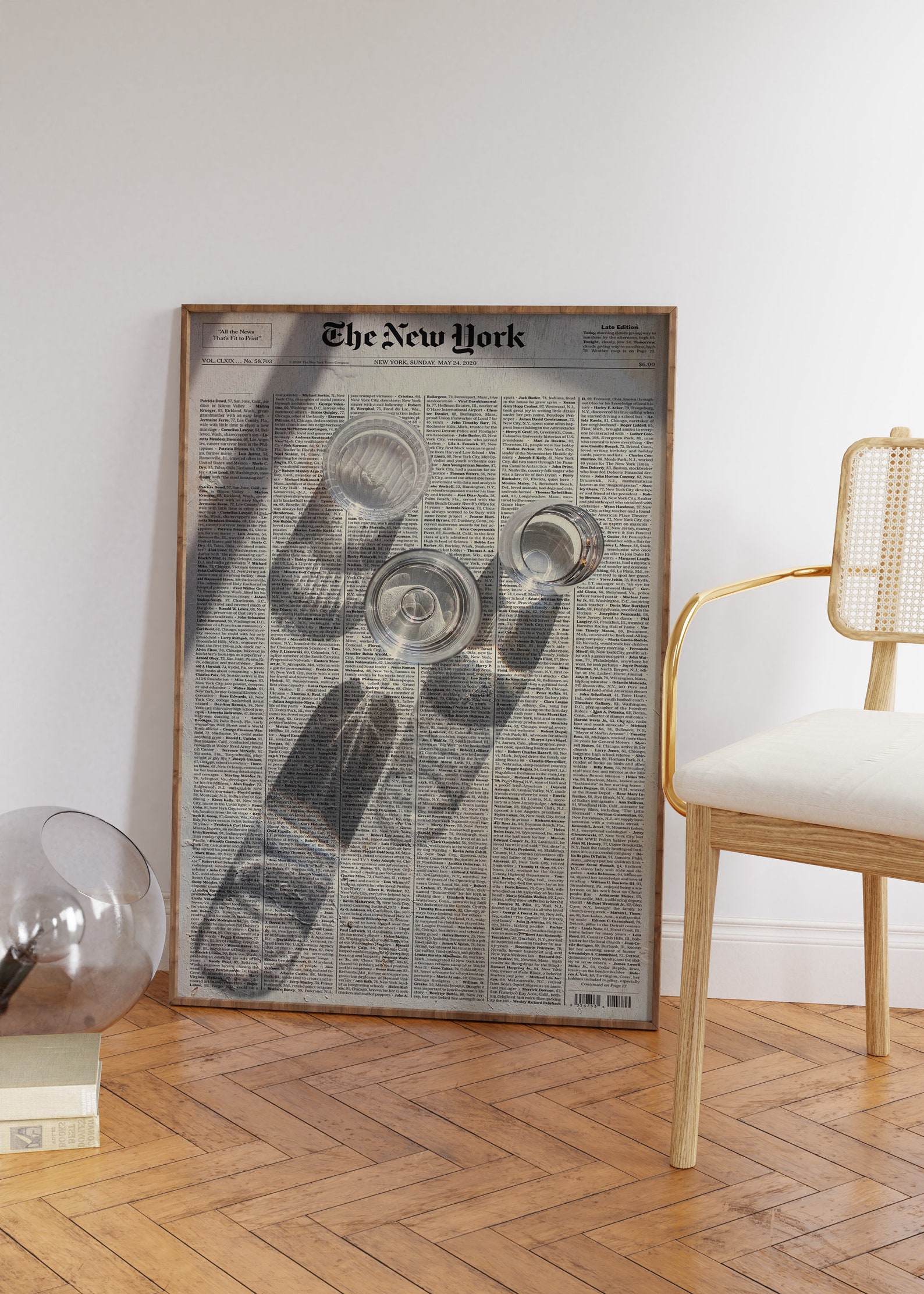 Retro Newspaper Art Print: 70s Psychedelic Wall Decor (digital Download ...