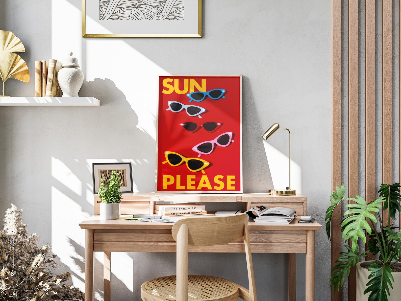 Affirmation Poster, 70s Poster, Red Wall Art, Trendy Wall Art, Hippie ...