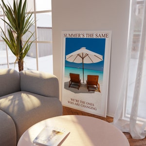 Holiday Summer Poster, Beach Wall Print, Summer Wall Art, Summer House ...