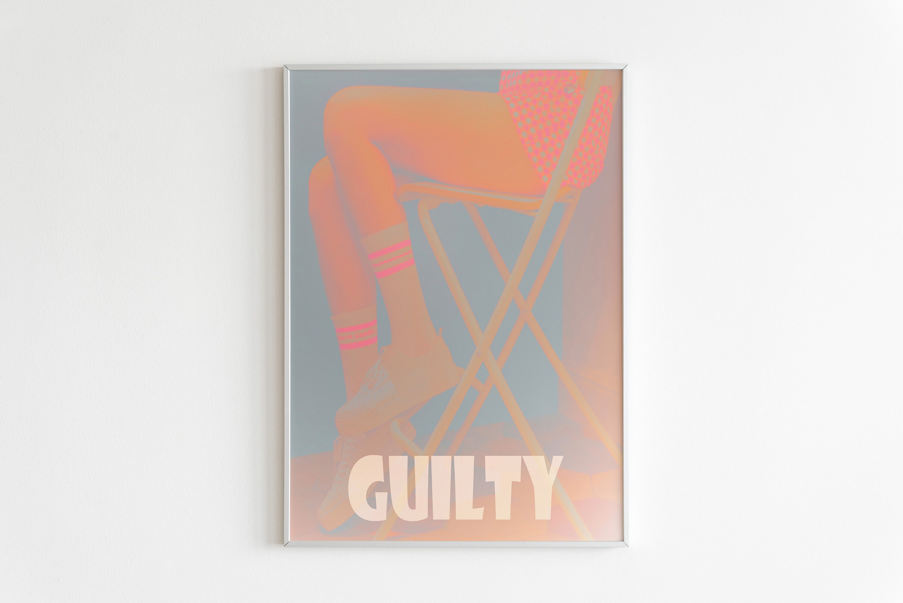 Guilty Poster, Funky Poster, Retro Wall Art, Bar Cart Art, 80s Retro ...