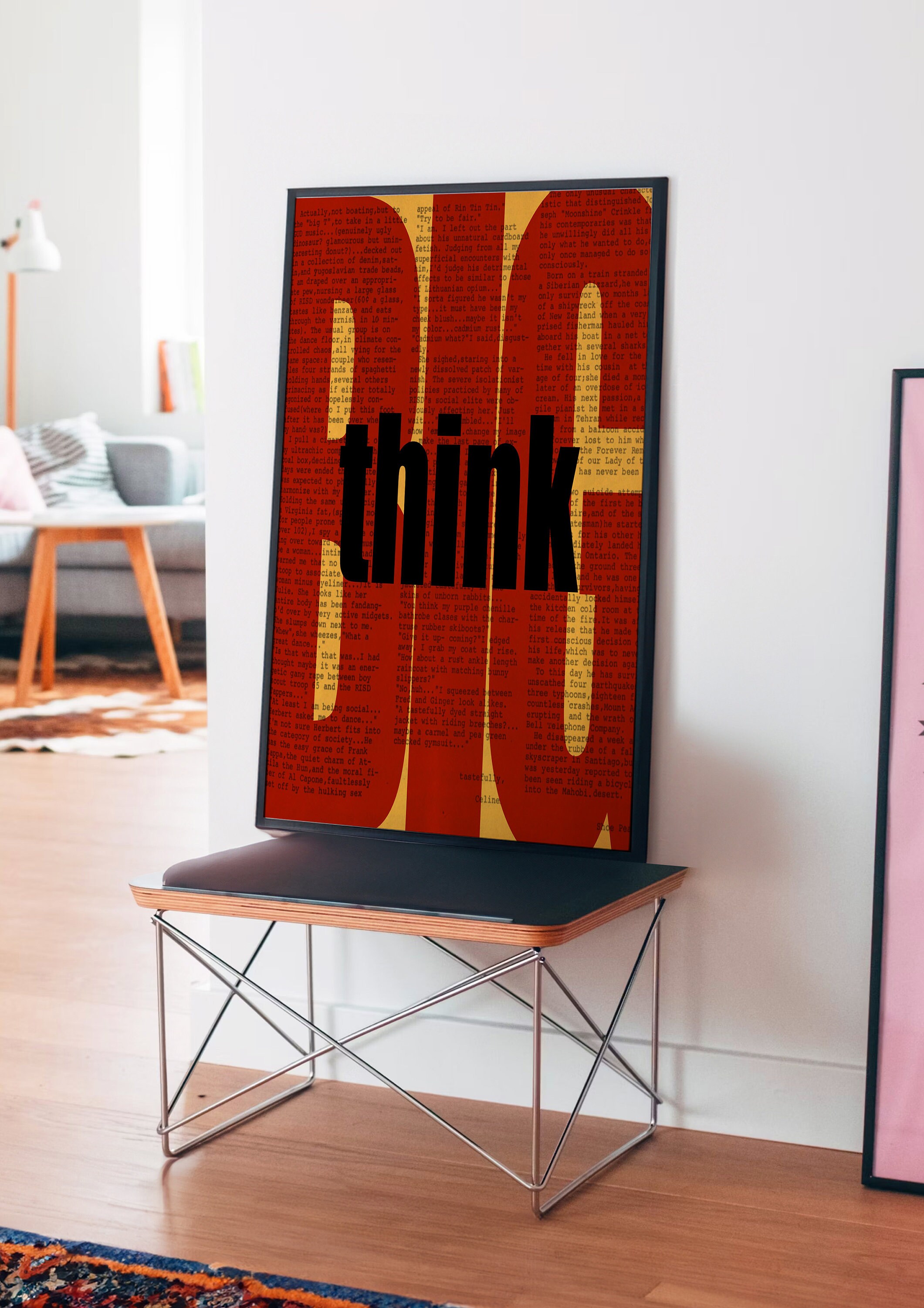 Red 'think Big' Art Print: Dopamine Decor (digital Download) - Etsy