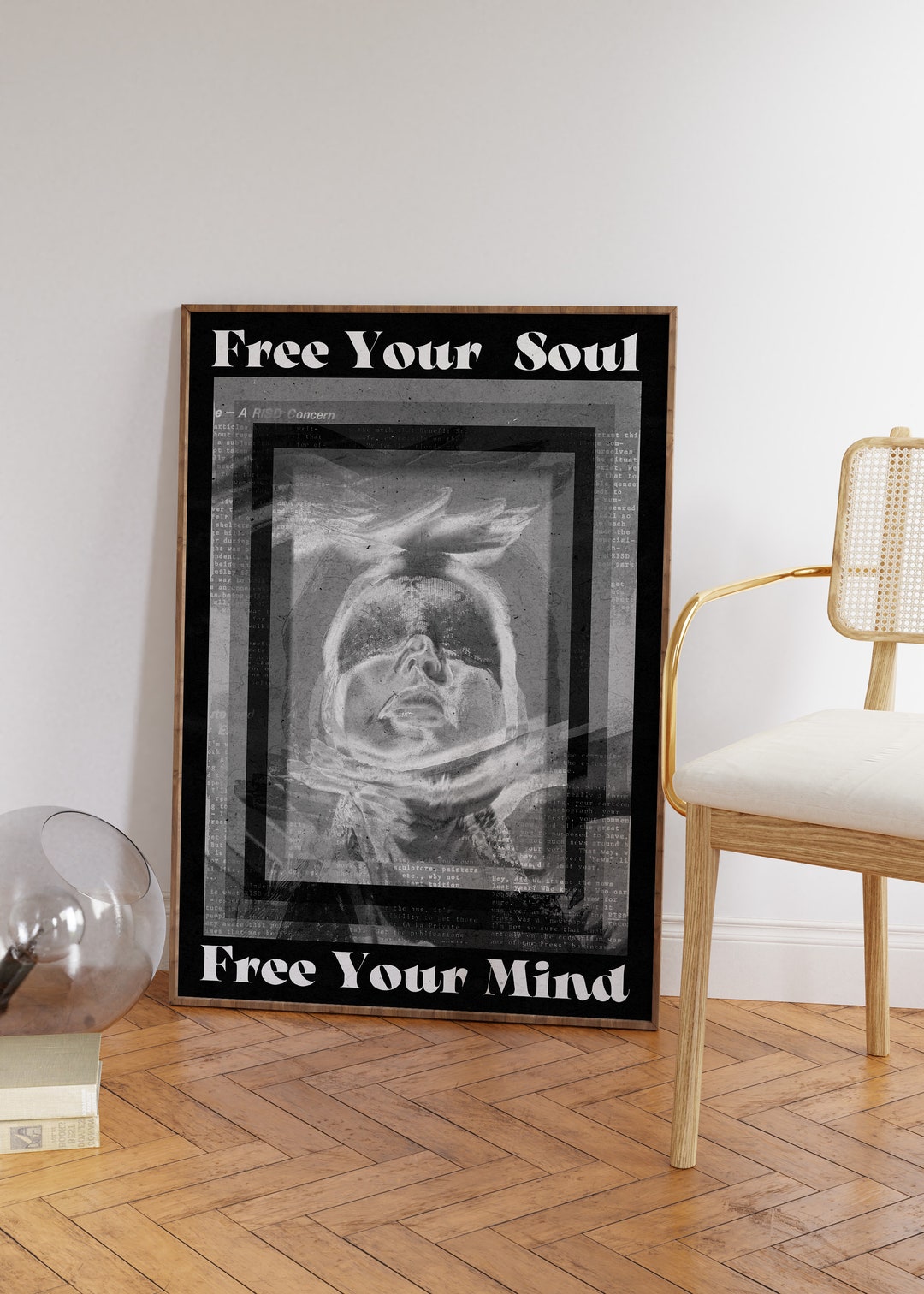 Psychedelic Affirmation Art Print: 70s Retro Trippy Wall Decor (digital ...