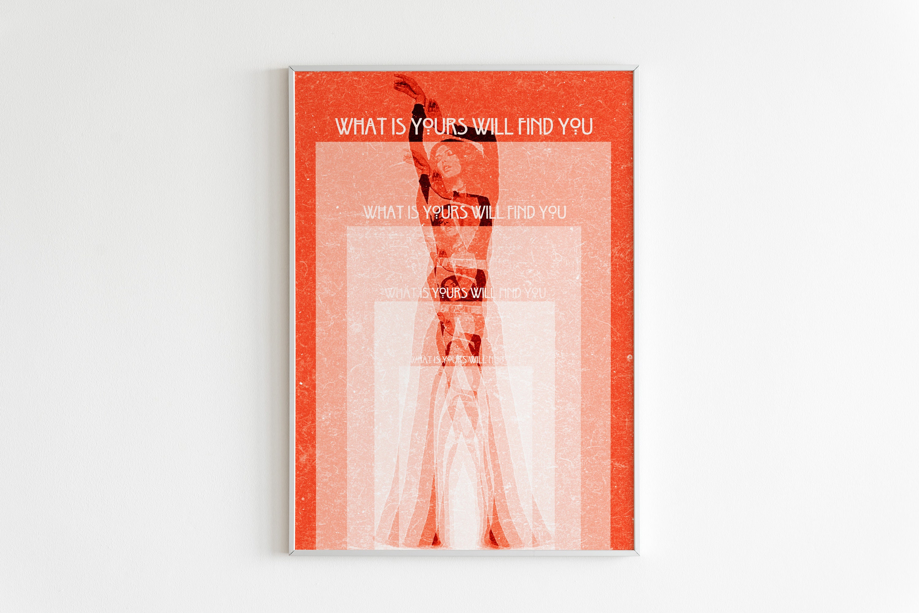 Affirmation Poster, 70s Poster, Orange Wall Art, Trendy Wall Art ...