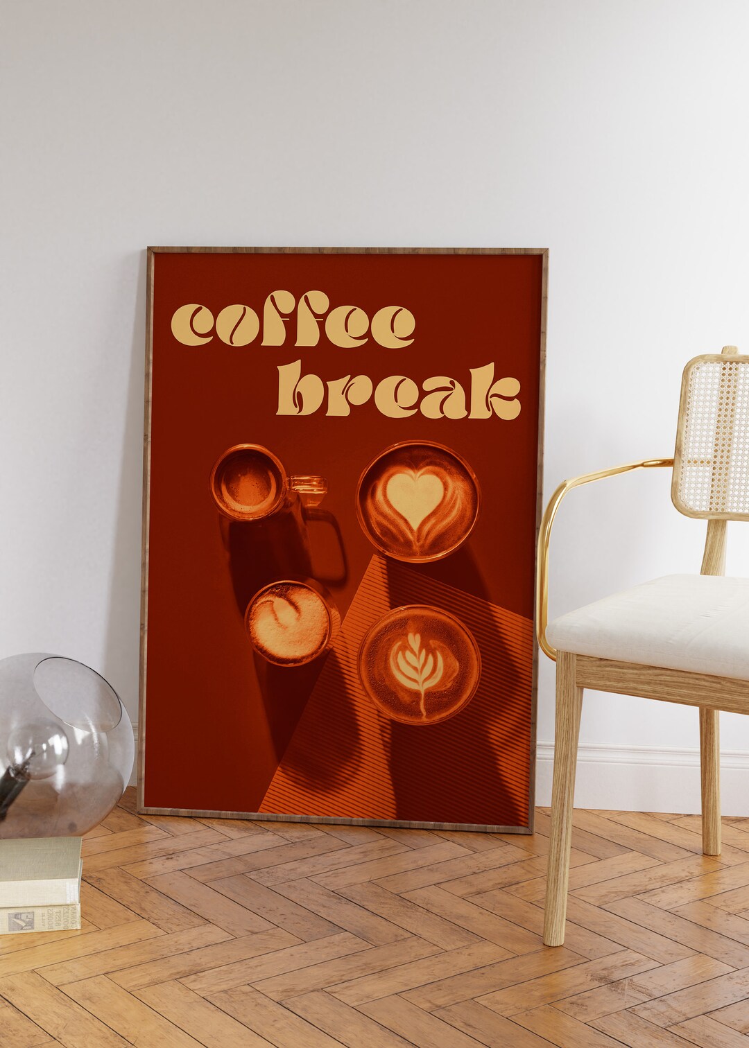 Coffee Break Retro Poster: Trendy Bar Cart Art (digital Download) - Etsy