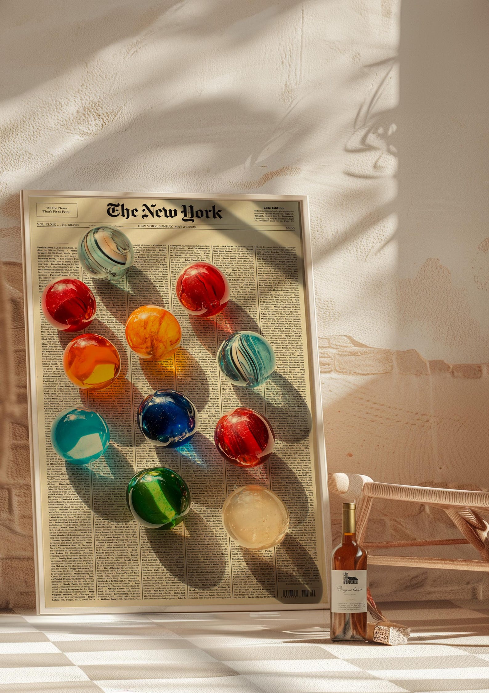 70s Psychedelic Newspaper Art Print: Retro Trippy Wall Decor (digital ...
