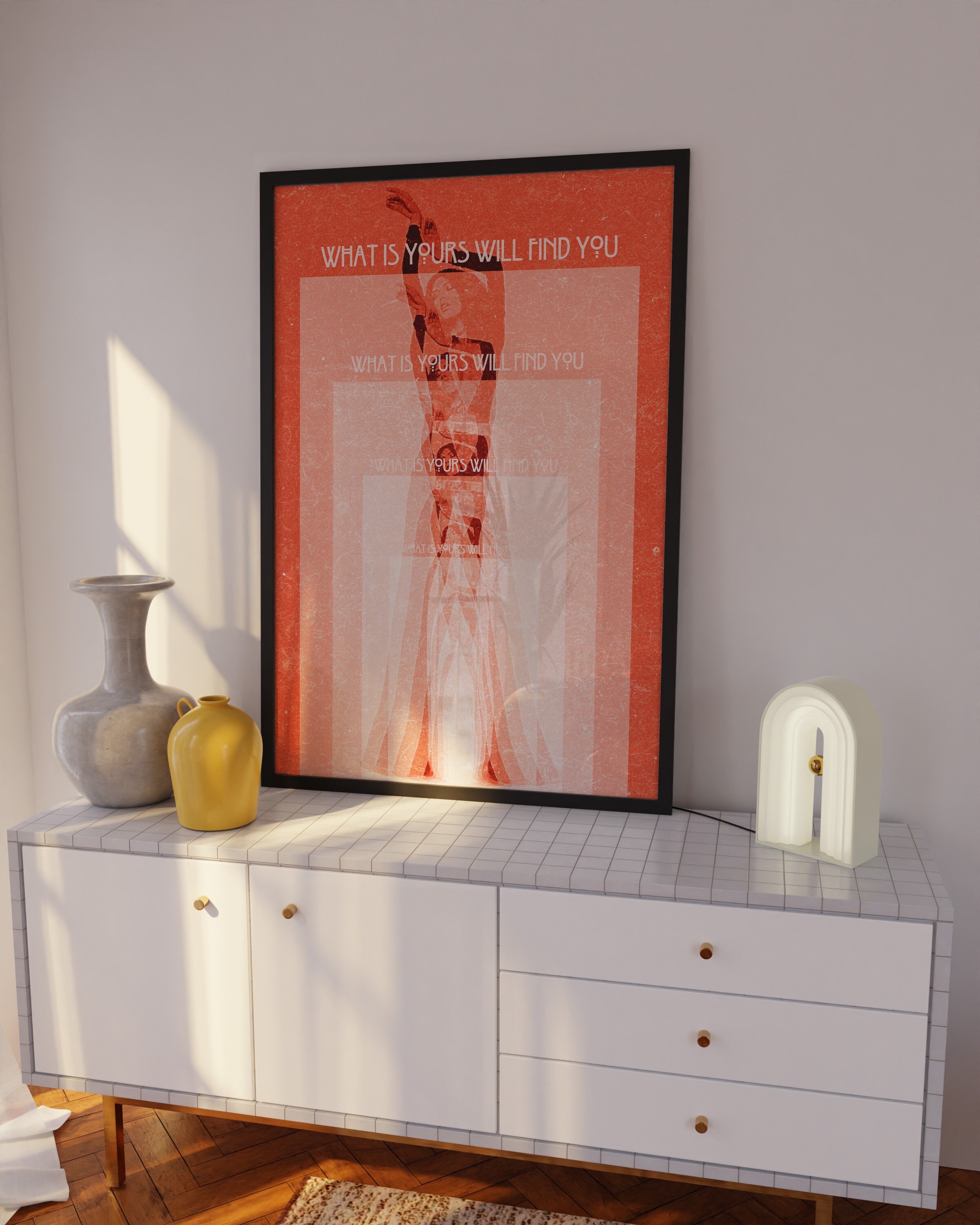 Retro Woman Poster Orange Wall Art 70s Psychedelic Funky - Etsy