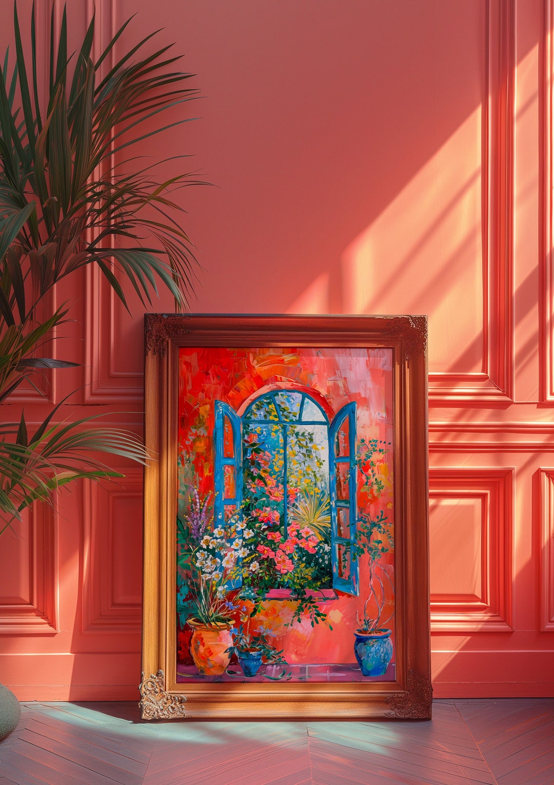 Flowers Wall Art, Vibrant Colors Wall Decor, Colorful Maximalist Fine ...