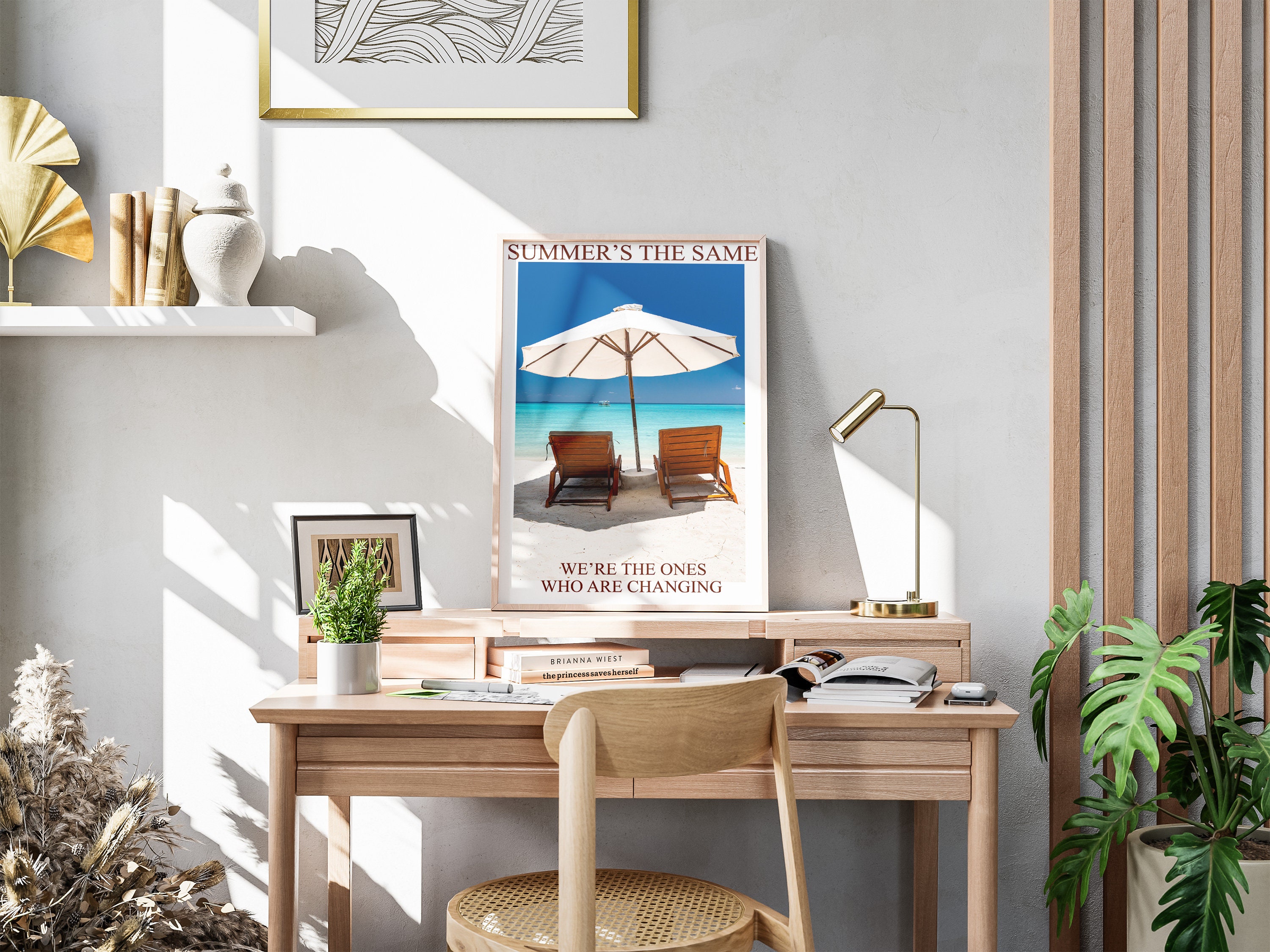 Beach Scene Poster: Summer Holiday Wall Art (digital Download) - Etsy