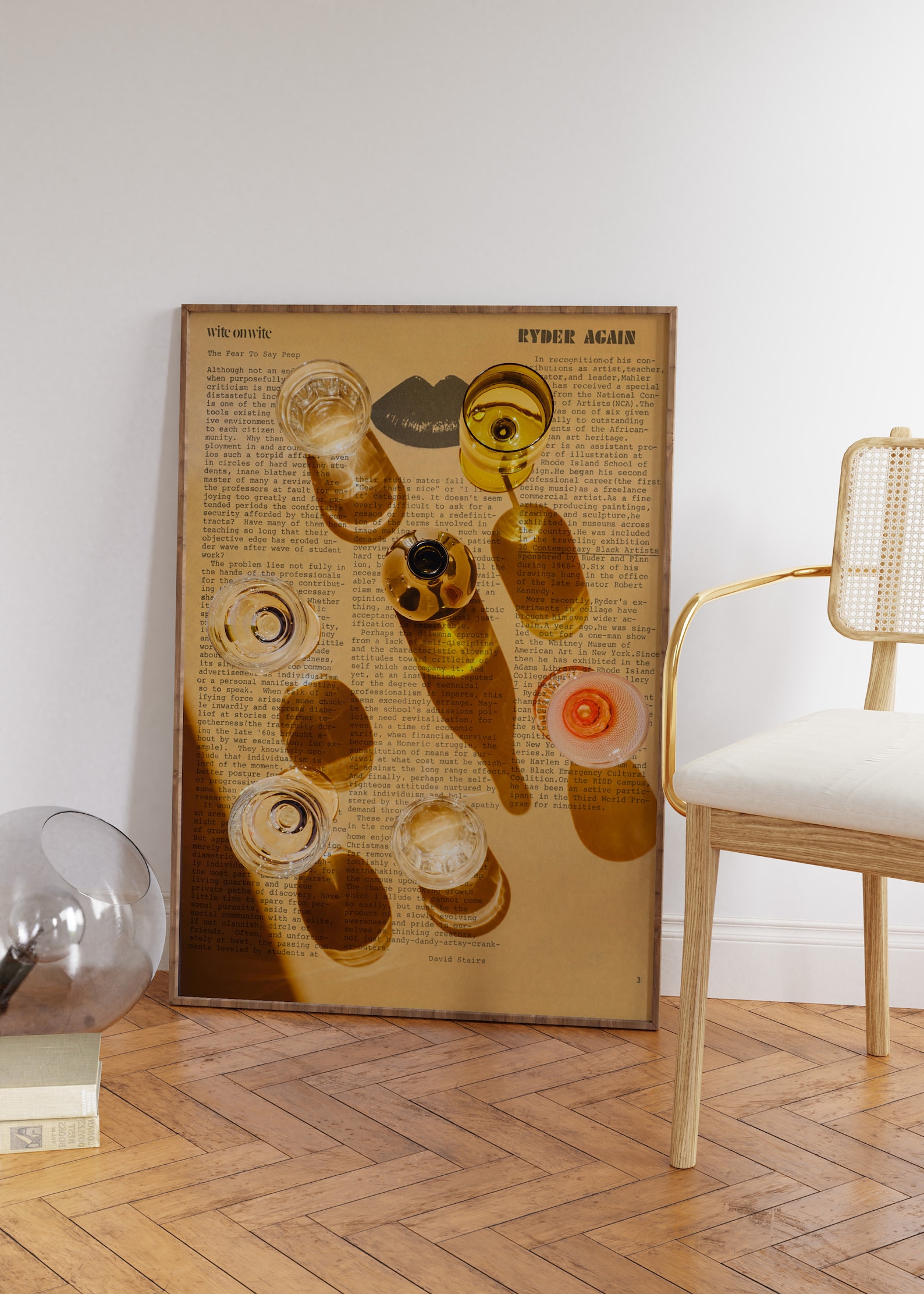 Retro Newspaper Still Life Art Print, 70s Inspired (digital Download ...