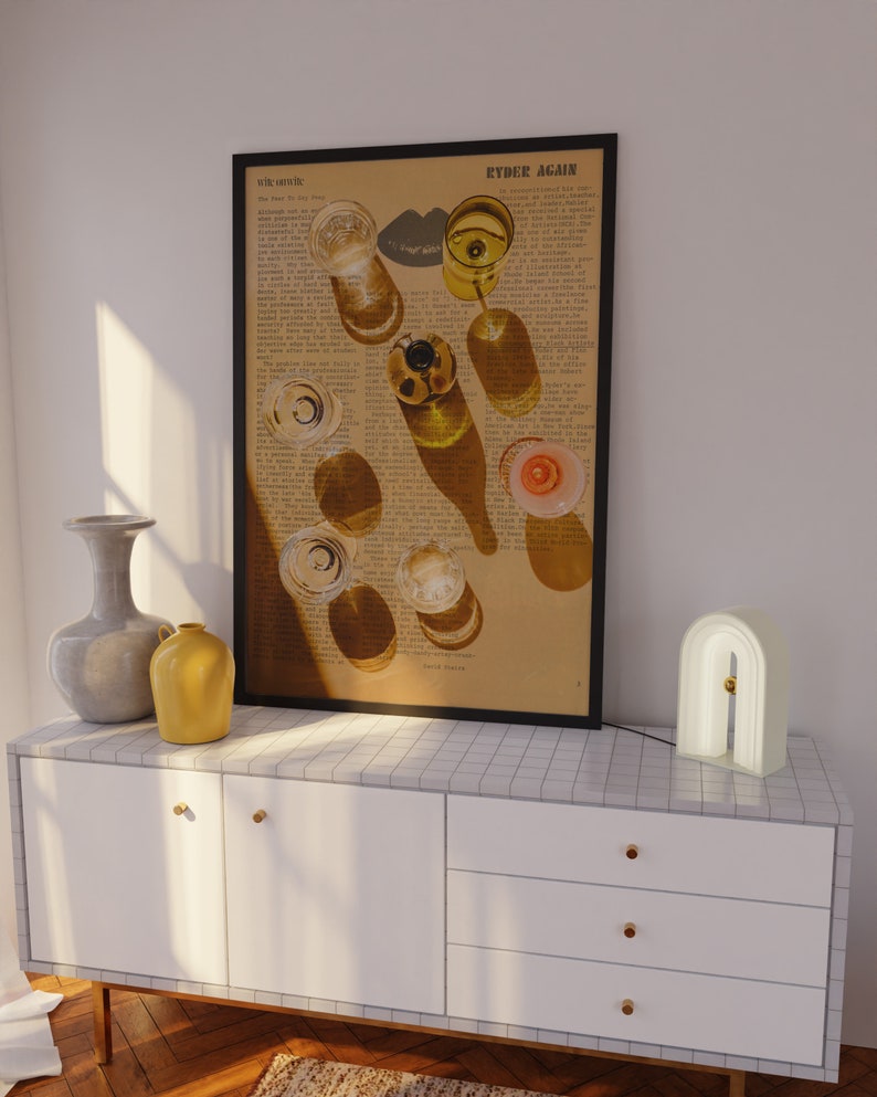 Retro Newspaper Still Life Art Print, 70s Inspired (digital Download ...
