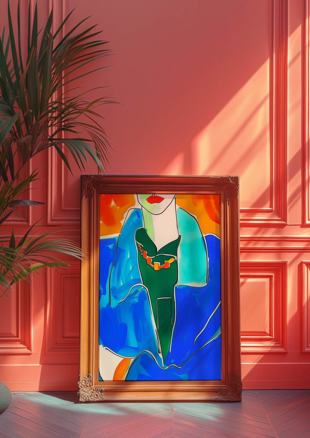 Portrait Decor, Kitsch Aesthetic Print, Vintage Poster, 70s Retro ...