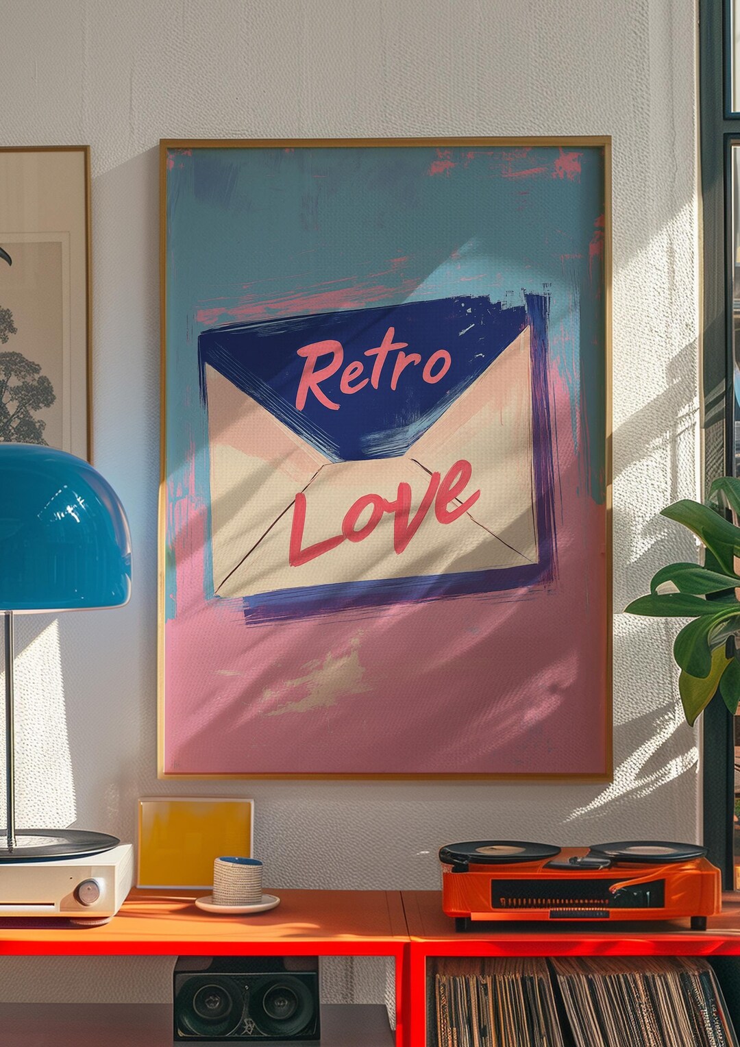 Retro Love Affirmation Poster, Summer Color Wall Art, Positive Quote ...