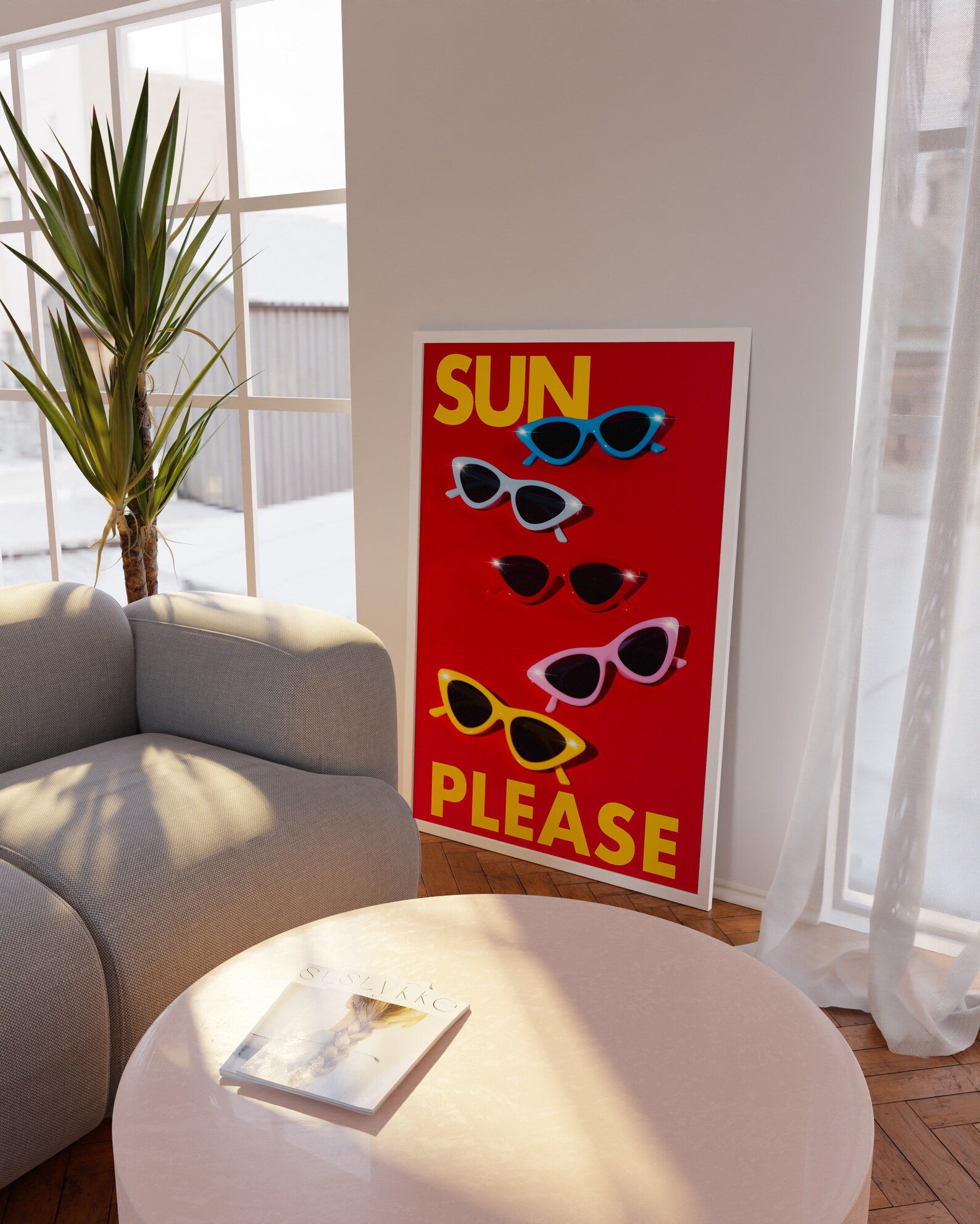 Affirmation Poster, 70s Poster, Red Wall Art, Trendy Wall Art, Hippie ...